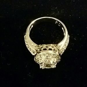 Jewelry | Silver Ring With Lots Of Bling | Poshmark